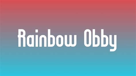 Rainbow Obby Trailer Youtube
