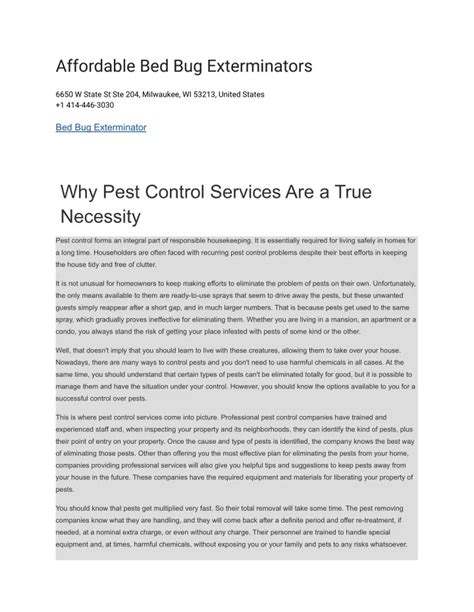 Ppt Affordable Bed Bug Exterminators Powerpoint Presentation Free Download Id11890491