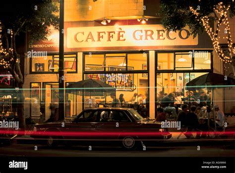 San Francisco Ca Usa North Beach Area Caffe Grecco Coffee House On