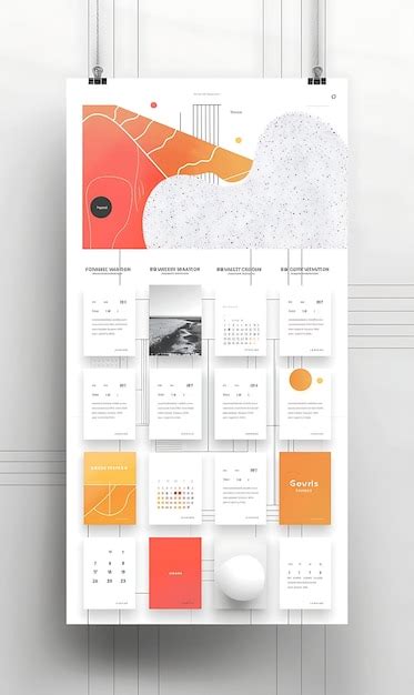 School Event Calendar Modern And Clean Design Grid Layout Wi Education