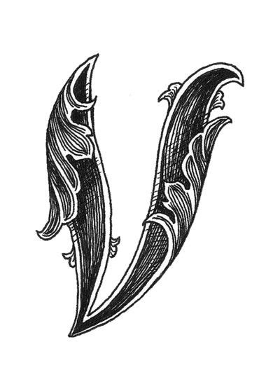 Leaf Script Alphabet 15 Koleksi Gambar