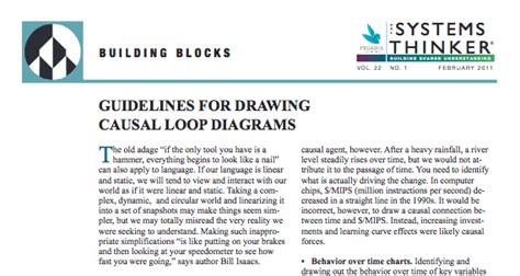 The Systems Thinker Guidelines For Drawing Causal Loop Diagrams The