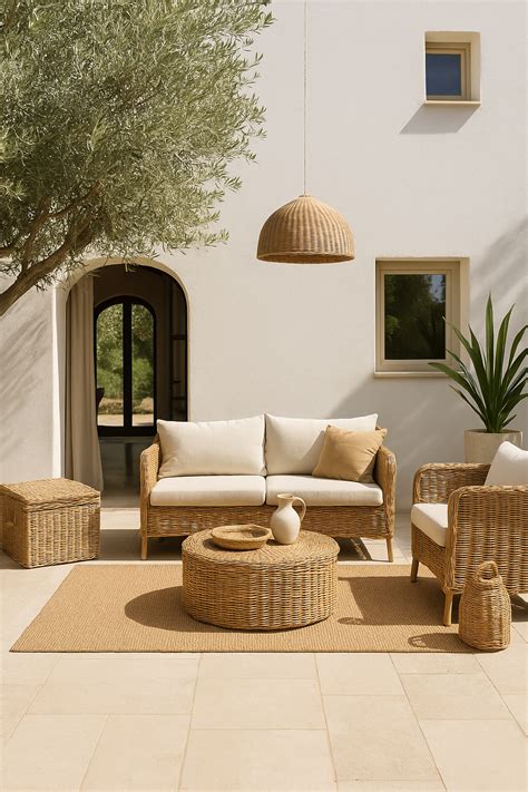 Tendencias En Decoración Con Mimbre Para Terrazas Y Balcones