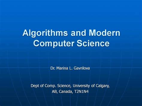 PPT Algorithms And Modern Computer Science PowerPoint Presentation Free Download ID