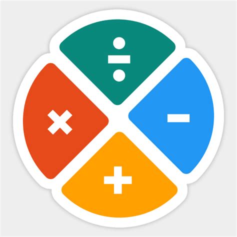 Cute Math Symbols Math Sticker Teepublic