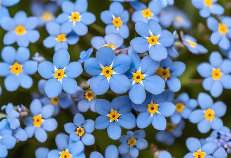 Premium Photo A Blue Flower With Yellow And White Flowers That Are In