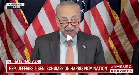 No One Clapped When Chuck Schumer Threw His Support Behind Kamala