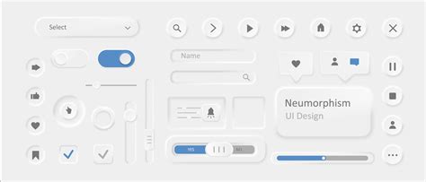 Modern Neumorphism Ui Design Set 1233775 Vector Art At Vecteezy