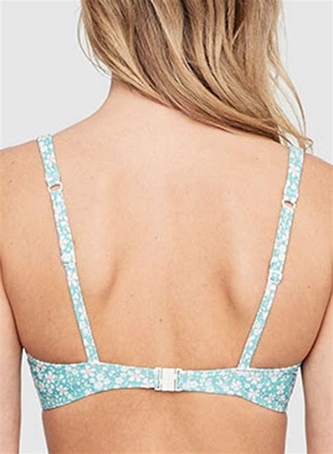 Maui Padded Bikini Wire Bra Aqua White Swegmark Swegmark
