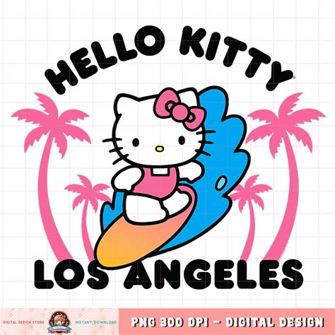 Hello Kitty Los Angeles Surfing Png Digital Download Insta Inspire