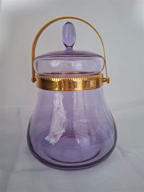 Cookie Jar Brass Glass Cookie Jar Auction Online Catawiki