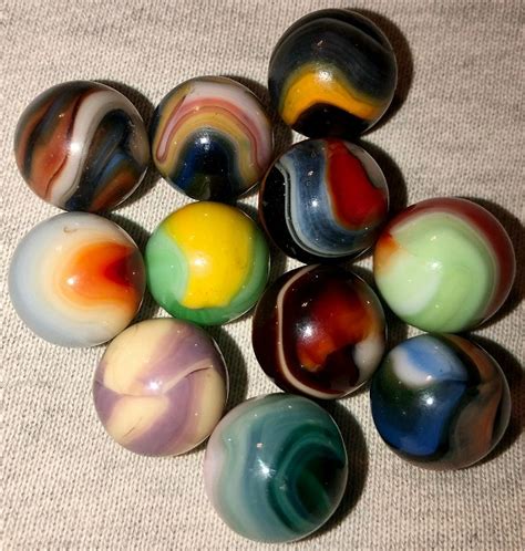 Lot 11 Vintage Antique Glass Marbles