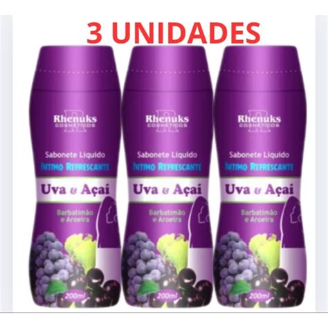 Sabonete Intimo Uva And AÇaÍ Rhenuks Kit 3 Unidades Original Shopee Brasil