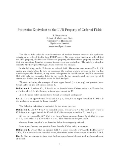 Propertiesequivalenttothelubpropertyoforderedfields Pdf