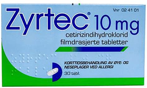 Zyrtec Tab 10mg Apomed