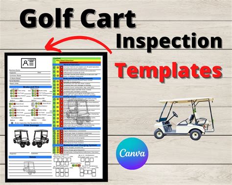 Golf Cart Inspection Report Checklist Rental Check In Pdf Etsy