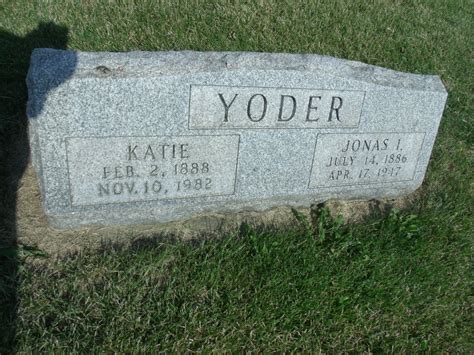 Jonas I Yoder 1886 1947 Find A Grave Memorial