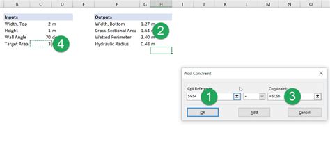 Constrained Optimization In Excel Maximize Open Channel Flow EngineerExcel