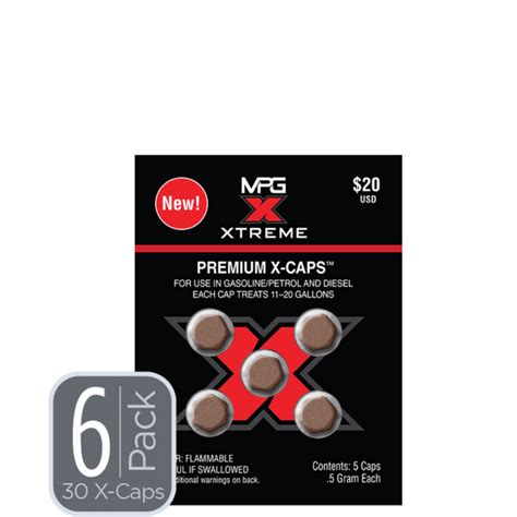 6 Pack Of X Caps Us Mpg X Caps Marketplaceglobal