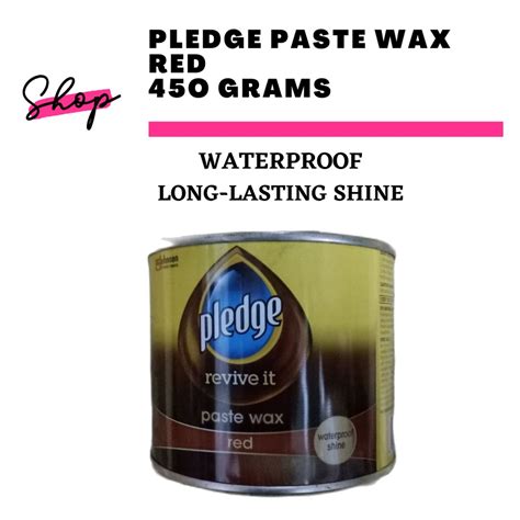 Pledge Paste Wax Waterproof Shine Pledge Floor Wax 450 Grams