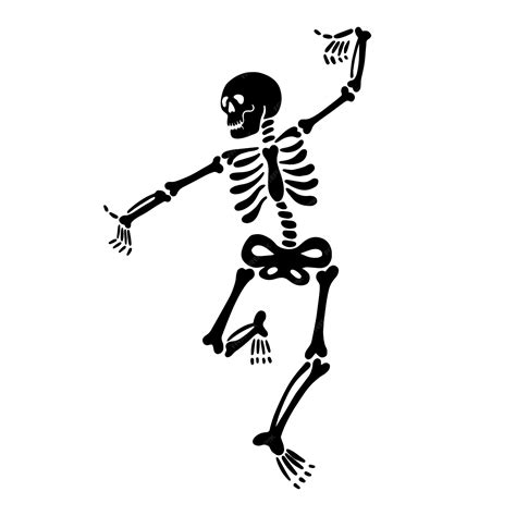 Cute Dancing Skeleton On A White Background Premium Vector