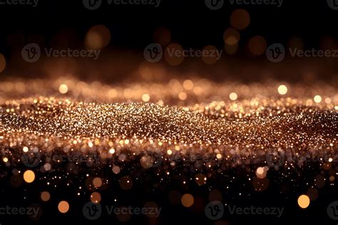 Golden Glitter Bokeh Background For Festive Event Design And Elegance
