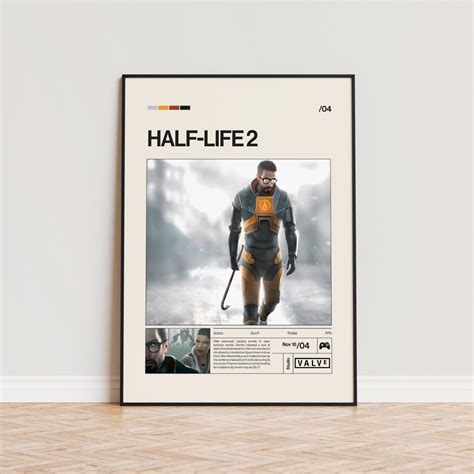 Half Life 2 Poster Video Game Poster Minimalist Game Print Gaming