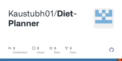 github kaustubh01 diet planner