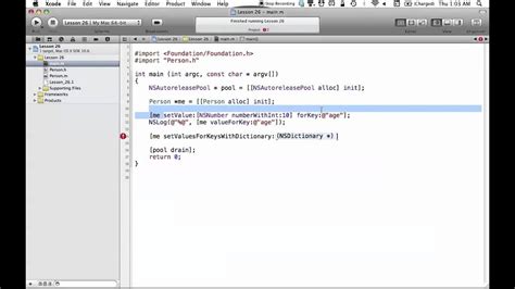 Objective C On The Mac L26 Key Value Coding Youtube