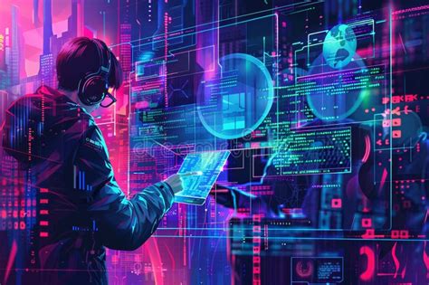 cyberpunk programmer stock illustrations 668 cyberpunk programmer stock illustrations vectors