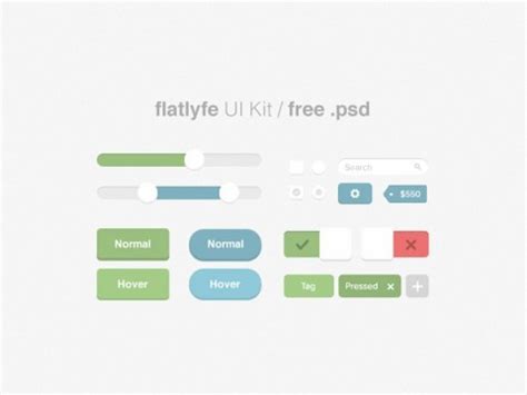 The Top Free Flat Design UI Kits Templates