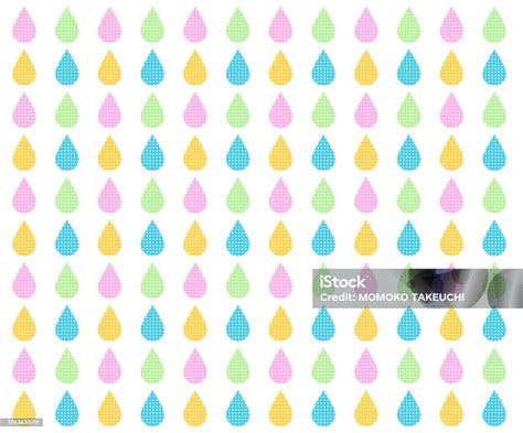 Colorful Raindrop Pattern Background Illustration Stock Illustration