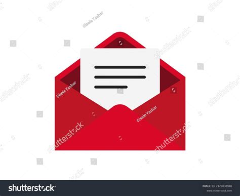 Red Mail Icon Envelope Mail Illustration Stock Vector Royalty Free