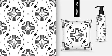 기하학적 원활한 패턴 원과 흑백 추상적 인 배경 반복 텍스처 벡터 일러스트레이션 기하학적 모양과 선 0명에 대한 스톡 벡터 아트 및 기타 이미지 Istock