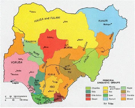 Nigeria Map Showing The Ethnic Groups Constituents Download