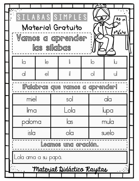 Sílabas Simples Para Imprimir Fdplearn