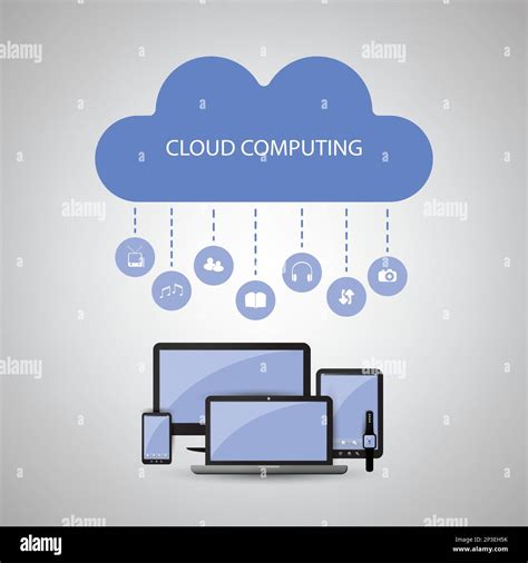 Cloud Computing Concept Design With Icons Stock Vector Image And Art Alamy