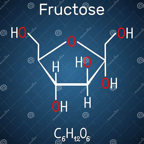 Fructosa Molécula De La Alfa D Fructofuranose Forma Cíclica Frmula Qu