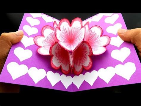 Diy Tarjeta 3d De Flores Pop Up Tarjeta De Artesania Decorativa Para