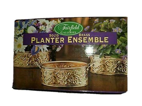 Fairfield Galleries Solid Brass Planter Ensemble