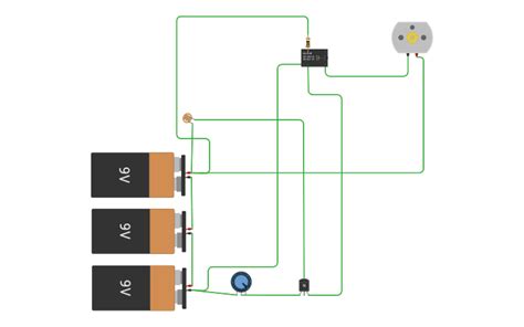 circuit design sensor transistorizado ldr relé tinkercad