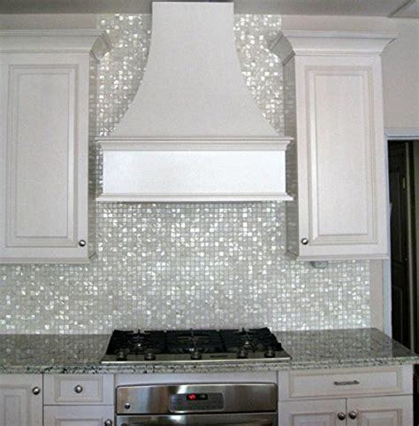 Tenedos White Pearl Square Mother Of Pearl Natural Seashell Mosaic Squ