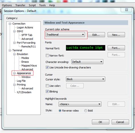 How To Change Default SecureCRT Appearance Into Traditional Color Schemes Shehan S Blog