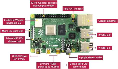 raspberry pi 4b 4g single board computer 1 5ghz 4 core 4gb ram arm
