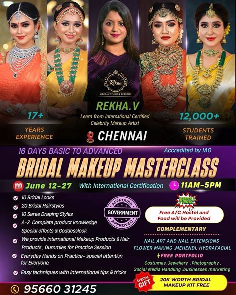 16 Days Makeup Course In Kochi Rekha Makeup Academy