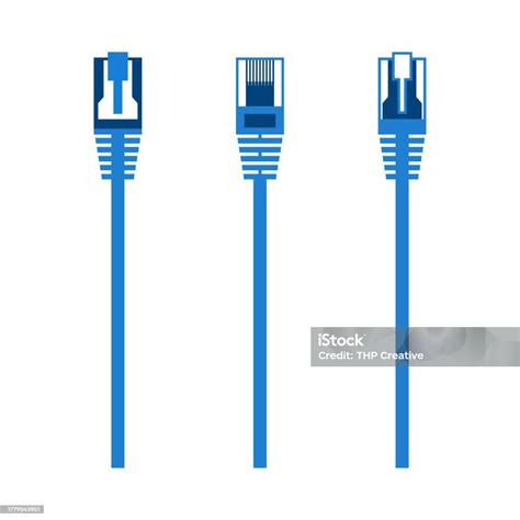 Ethernet Cables Vector Stock Illustration Download Image Now Cable Computer Computer Cable