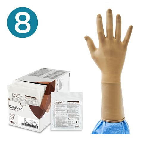 Gammexsup®sup Latex Micro Surgical Gloves Brown 80