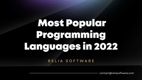 Relia Software List Of The Most Popular Programming