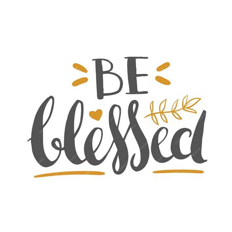 Premium Vector Be Blessed Thanksgiving Lettering