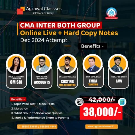 Best Cma Intermediate Classes In India Agrawal Classes